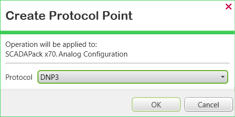 SCADAPack x70 Driver Guide - Create Protocol Point (Using SCADAPack x70 Specific Actions)